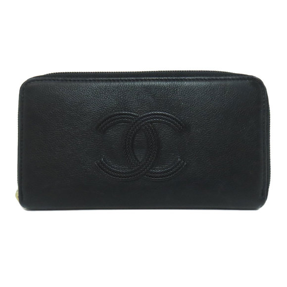 CHANEL | Bags | Chanel Black Coco Mark Wallet | Poshmark